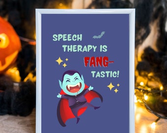 Retro Speech Therapy Room Decor | Printable Wall Art Speech Language ...