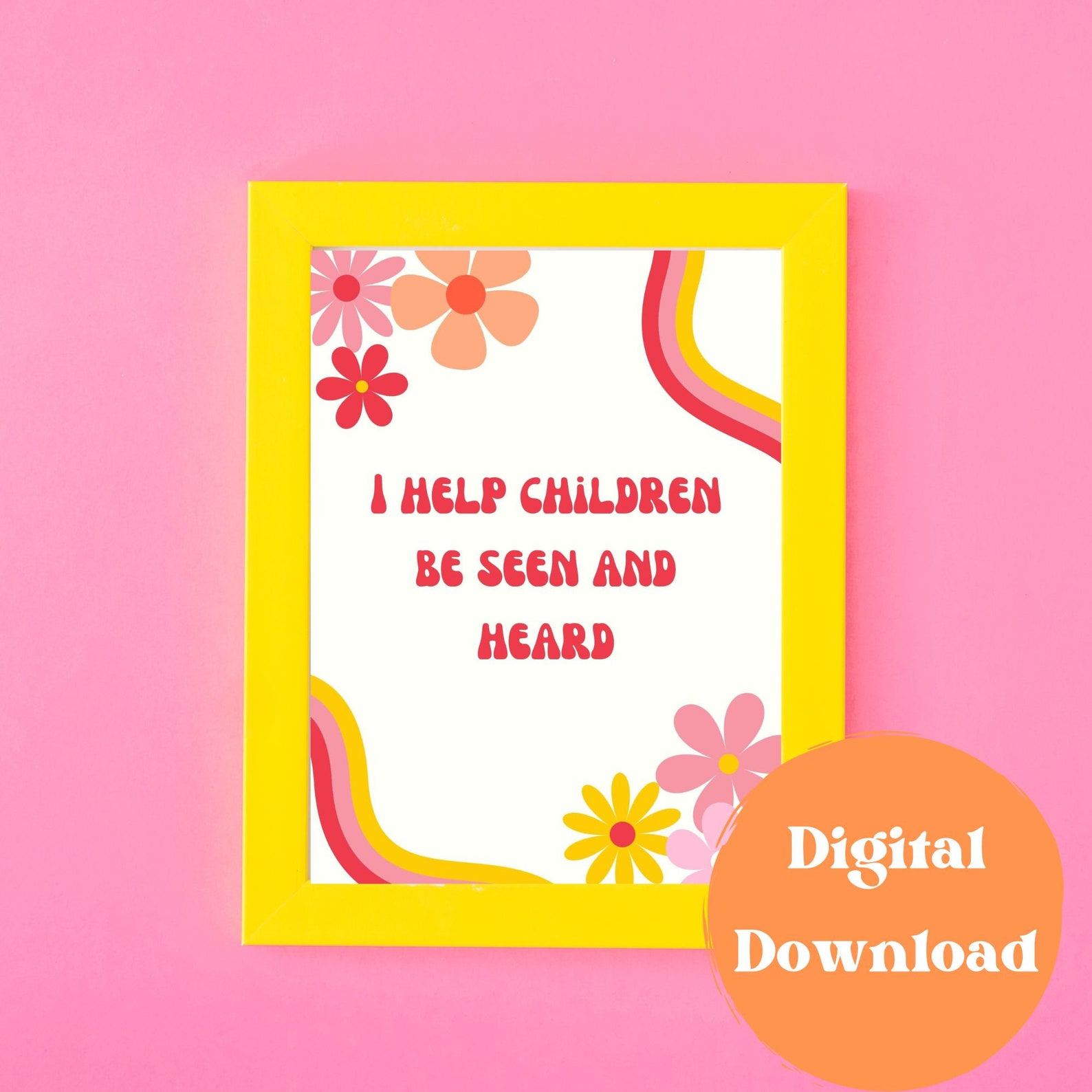 Retro Speech Therapy Room Decor | Printable Wall Art Speech Language ...