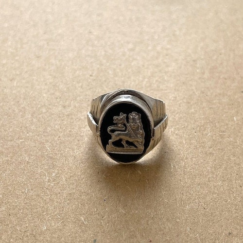 Rasta Lion of Judah Ring for Unisex Made of Sterling Silver - Etsy