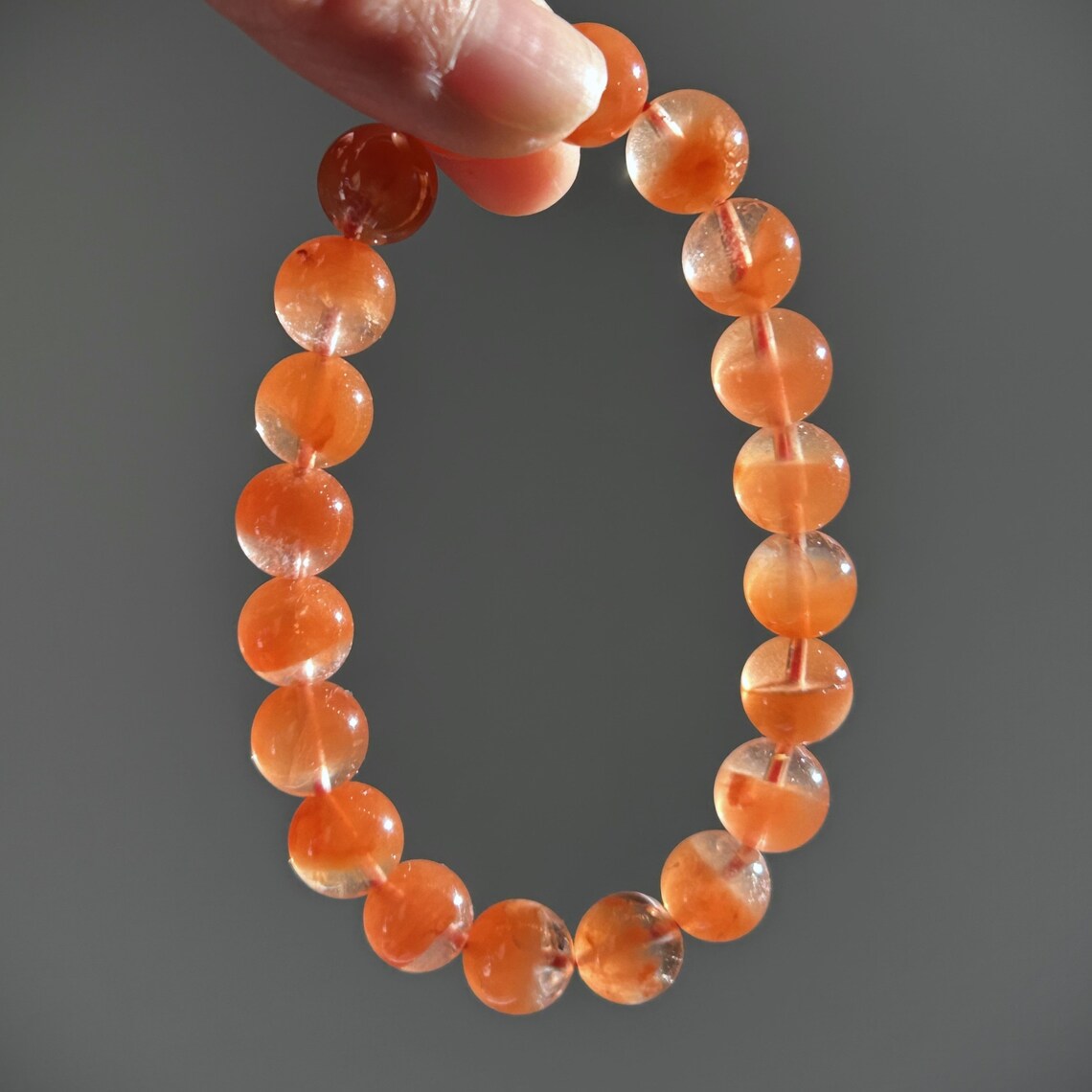 Top Quality Natural Red Rutilated Quartz Beaded Bracelet in 8 to 10MM ...