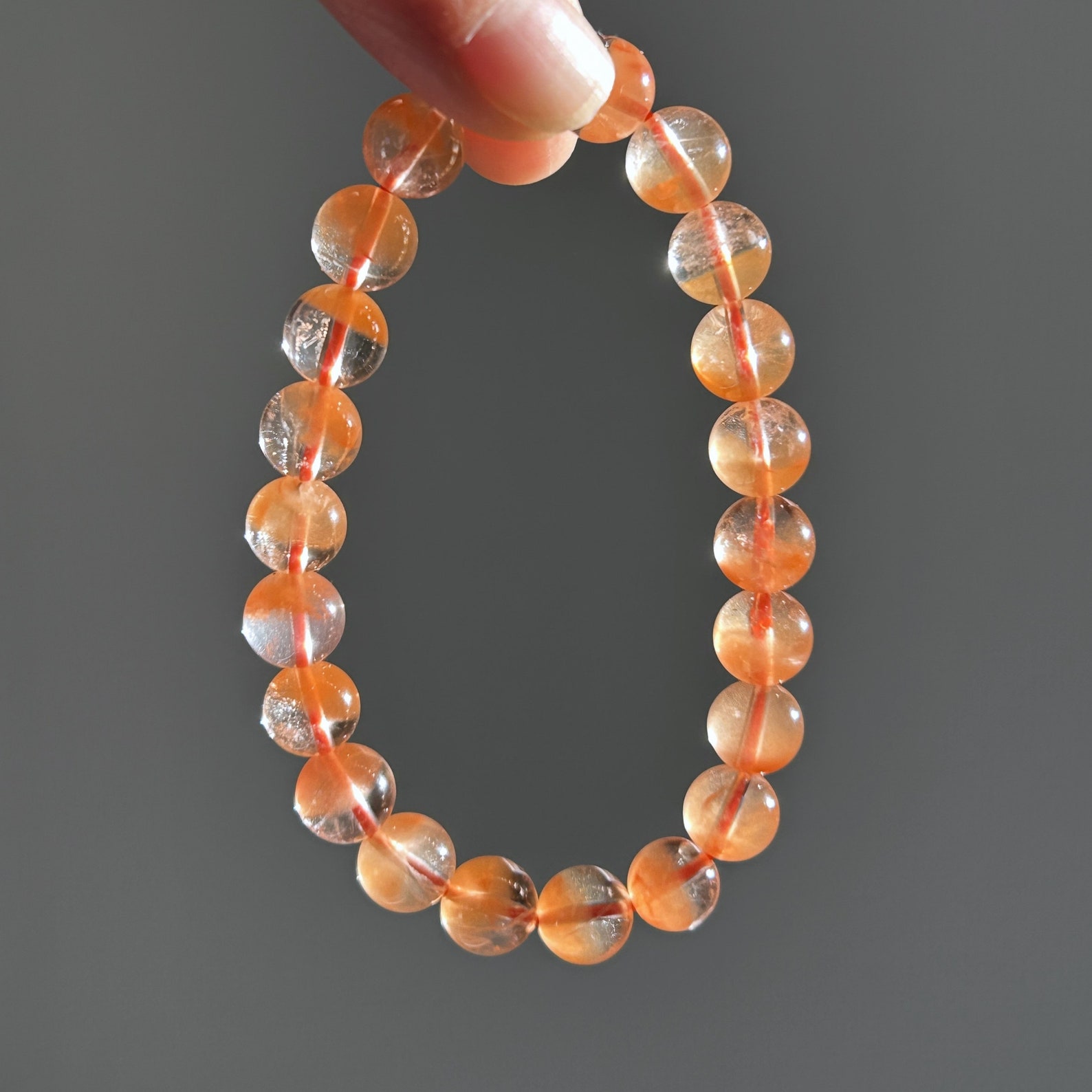 Natural Red Rutilated Quartz Bracelet in Top Quality, 8mm 10mm Red ...