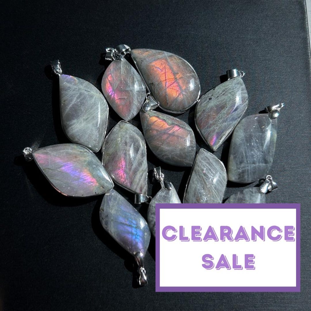 Clearance Sale of Rare Purple Labradorite With Labradorescence Silver ...