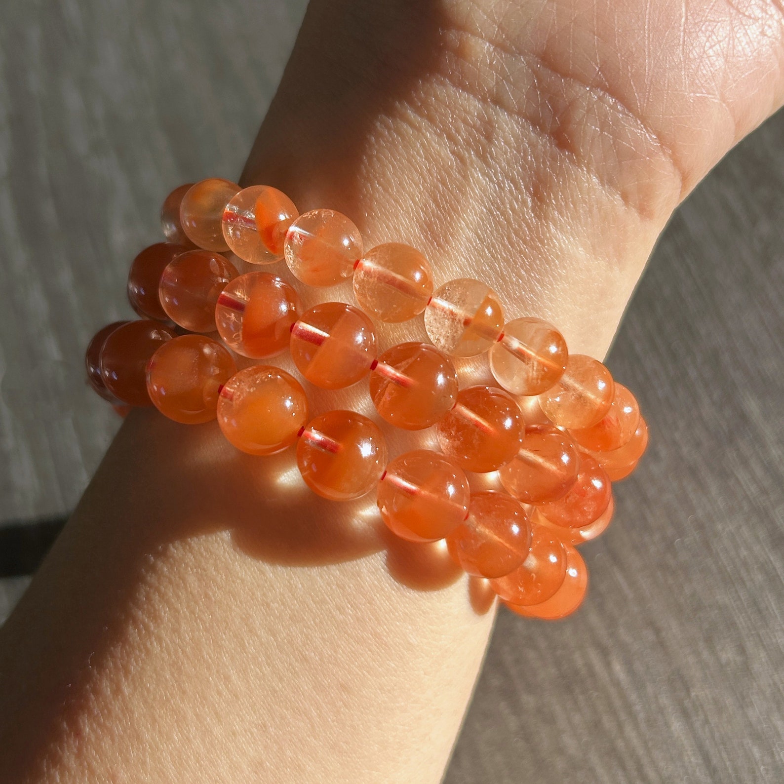 Natural Red Rutilated Quartz Bracelet in Top Quality, 8mm 10mm Red ...