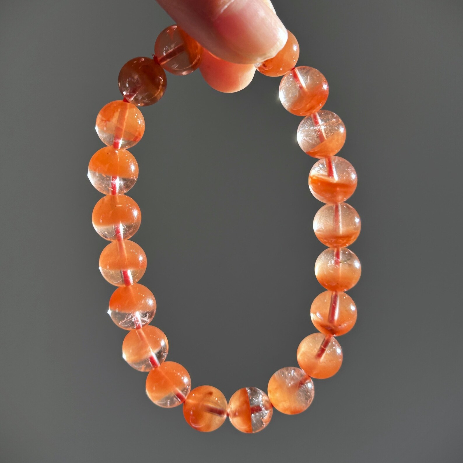 Natural Red Rutilated Quartz Bracelet in Top Quality, 8mm 10mm Red ...