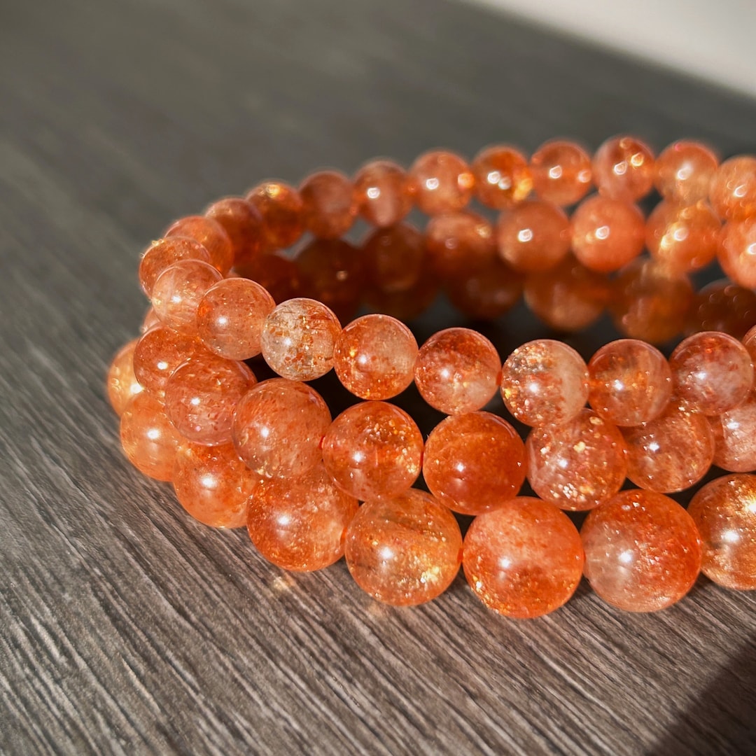 High Quality Golden Sunstone Quartz Bracelet in 6 to 9MM: Lepidocrocite ...