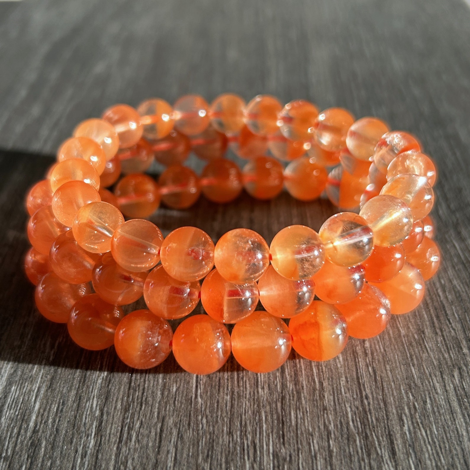Natural Red Rutilated Quartz Bracelet in Top Quality, 8mm 10mm Red ...