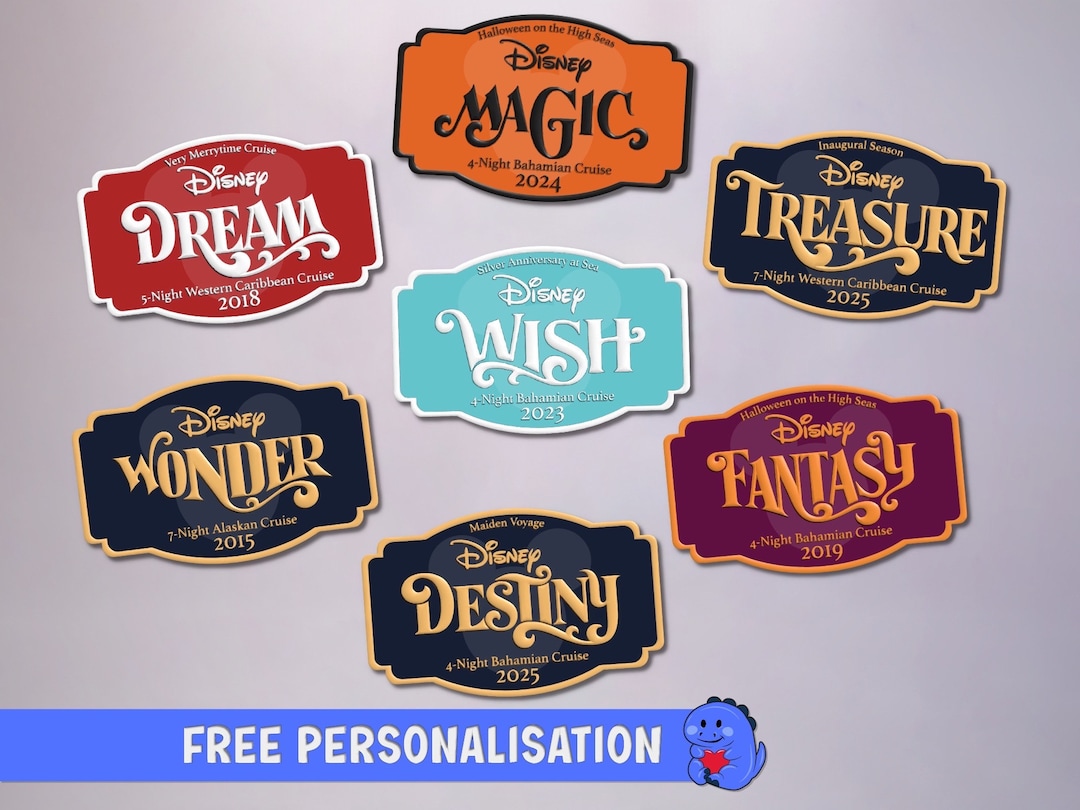 The Original Disney Cruise Plaque Personalised Magnet | Sign | Ship ...