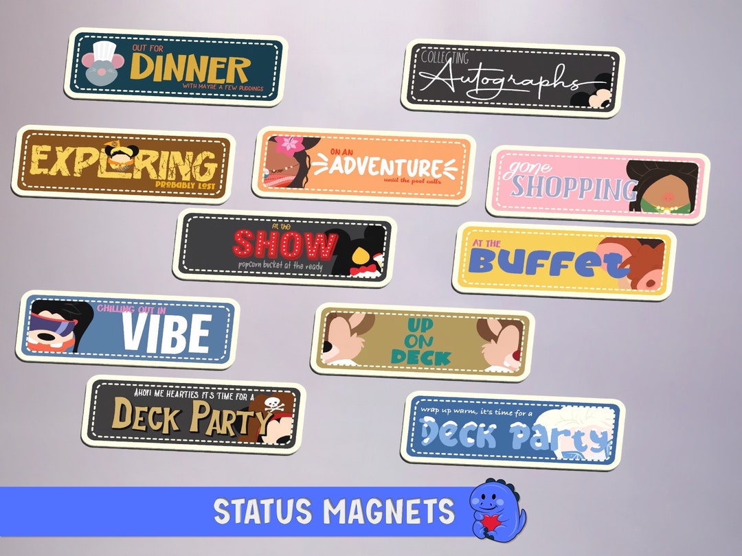 Cruise Ship Disney Inspired Door Status Magnets Set | Disney Cruise ...