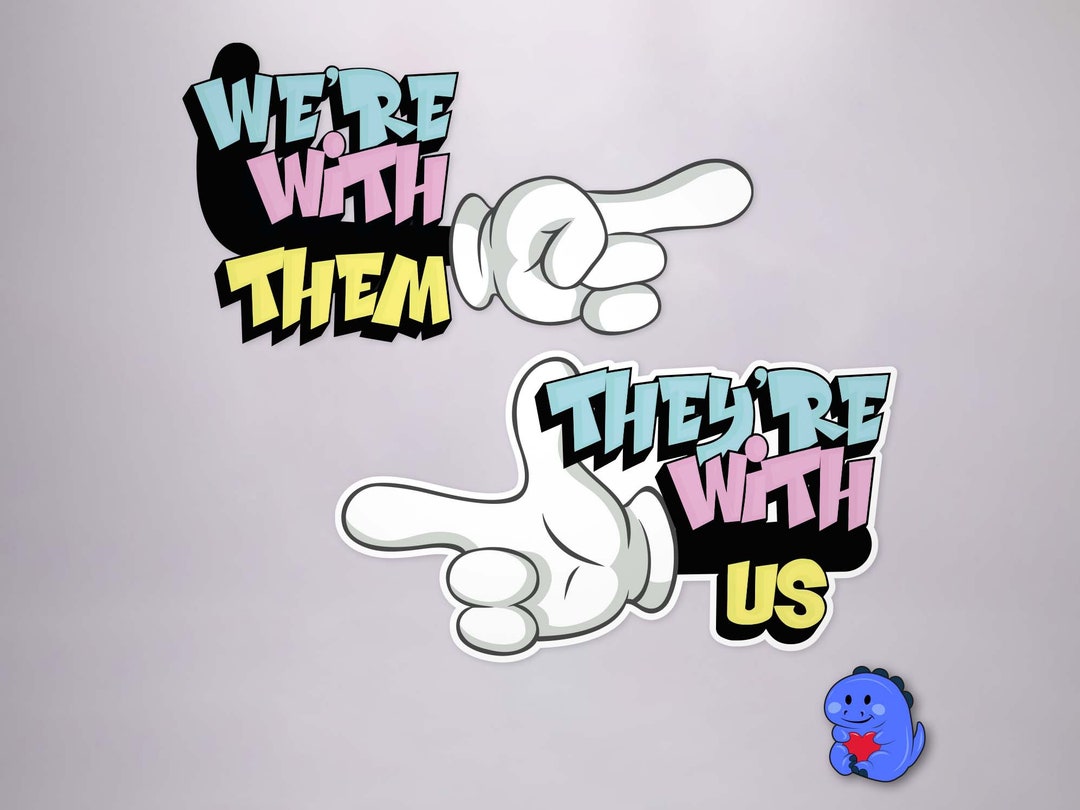 We’re With Them / They’re With Us Custom Cruise Door Magnet Pair ...