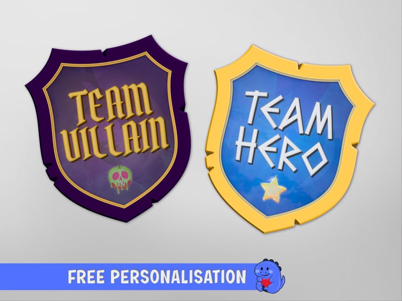 NEW! Team Hero Team Villain Shield Magnet | Disney Destiny Door Magnet ...