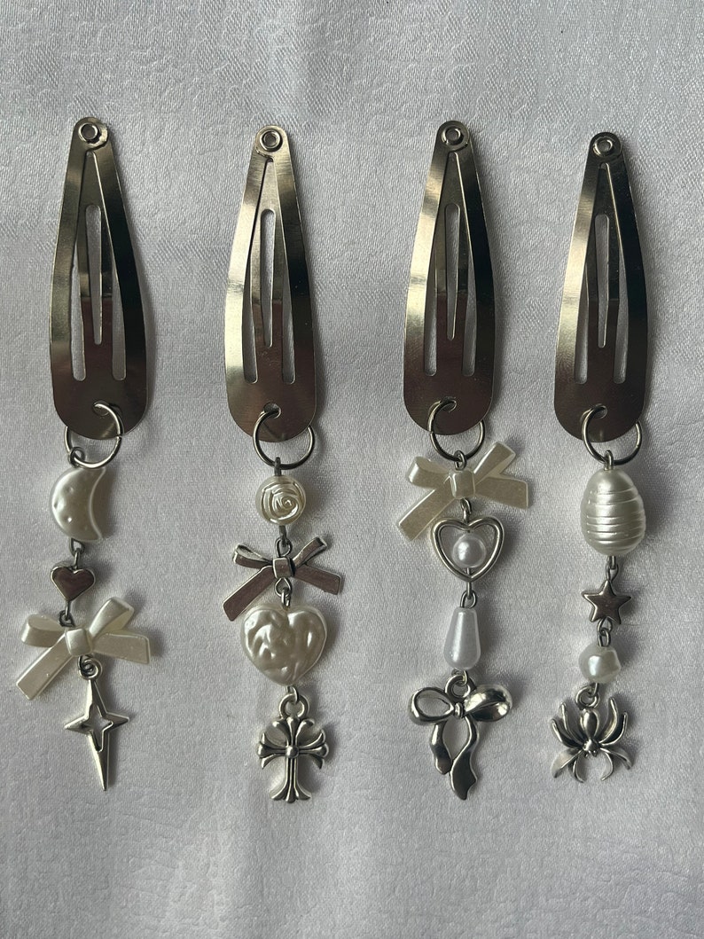 Hair Clips, Cute Hair Pins, Y2K, Coquette, Grunge, Detailed Hair Clips ...
