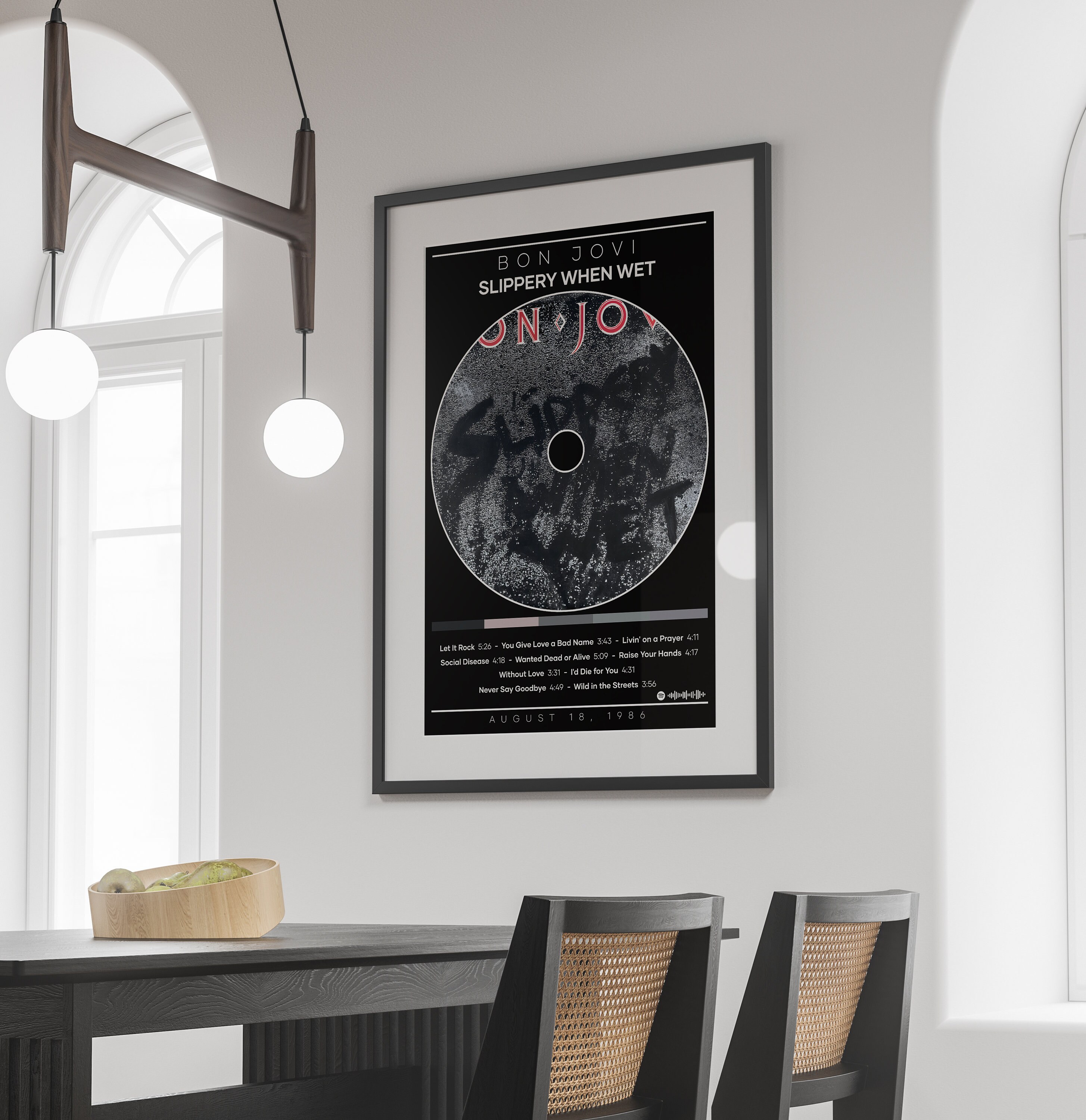 Bon Jovi Poster Print | Slippery When Wet Poster | Album Cover Poster ...