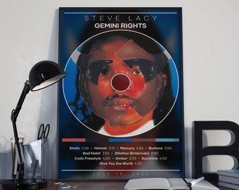 Steve Lacy Gemini Rights Album Cover Poster - Etsy