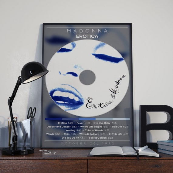 Madonna Poster Print Erotica Poster Album Cover Poster Etsy
