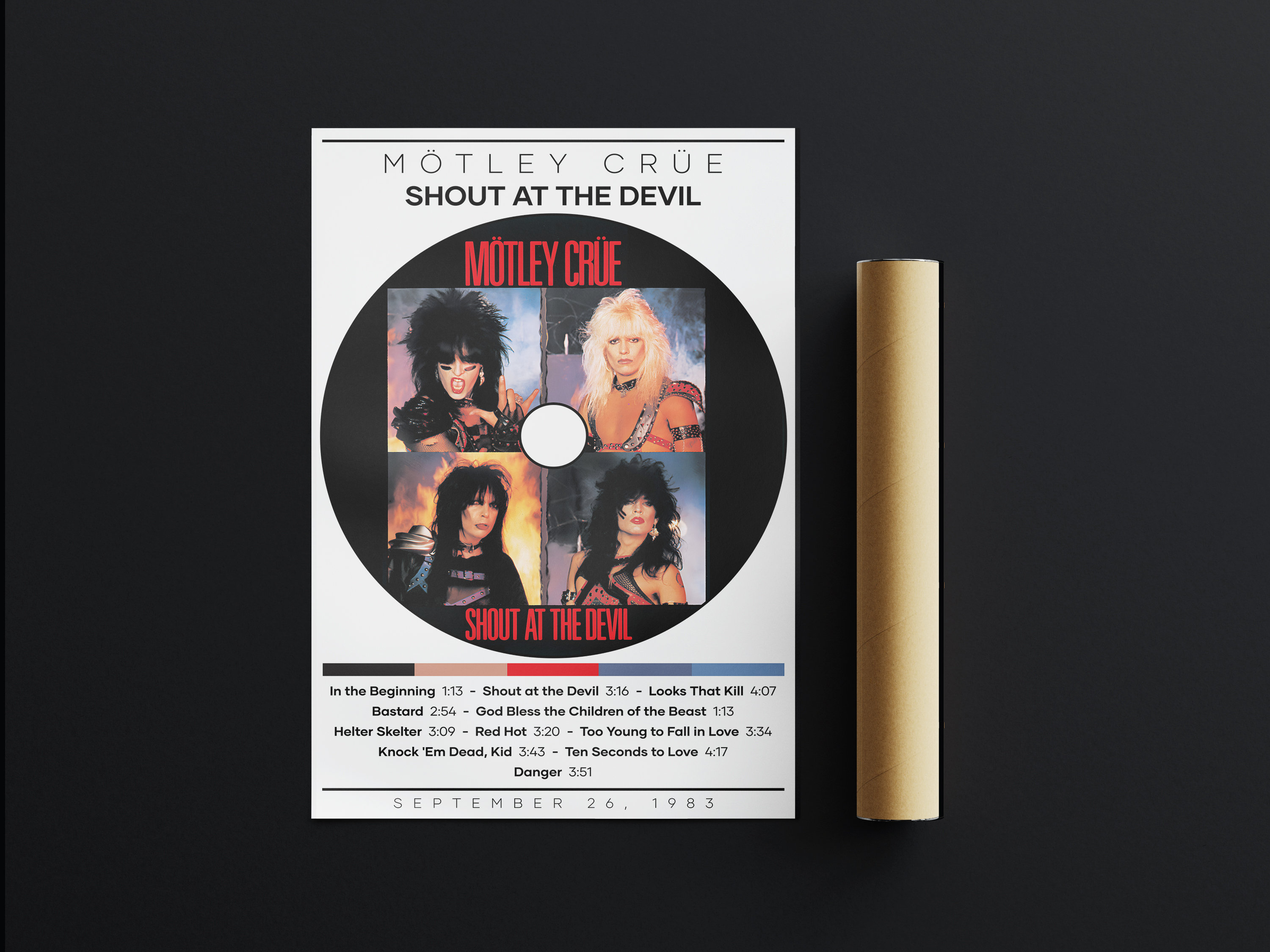 Mtley Cre Poster Print | Shout At The Devil Poster | Album Cover Poster ...