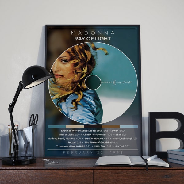 Madonna Poster Ray of Light - Etsy