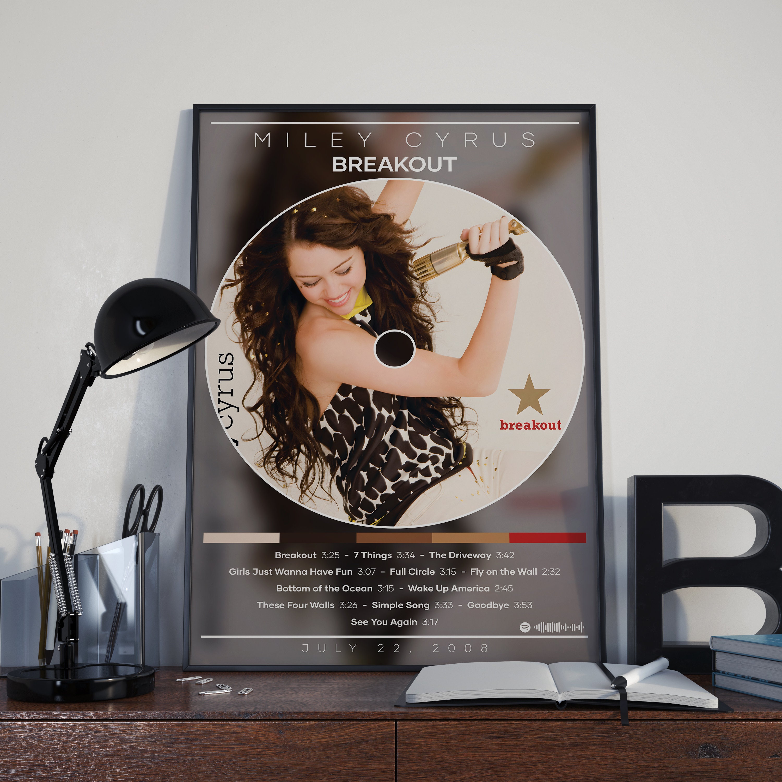 Printblur Miley Cyrus Poster Print | Breakout Poster | Album Cover ...