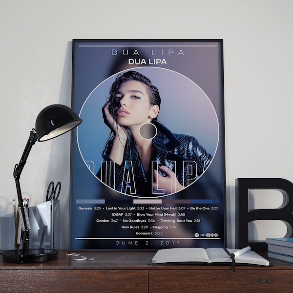 Dua Lipa Album Cover Poster - Etsy
