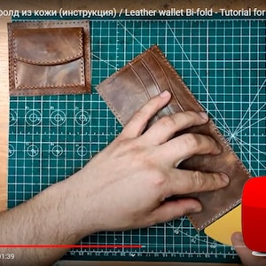 Bifold Wallet PDF Pattern With Video Tutorial, How to Make Wallet, Men ...