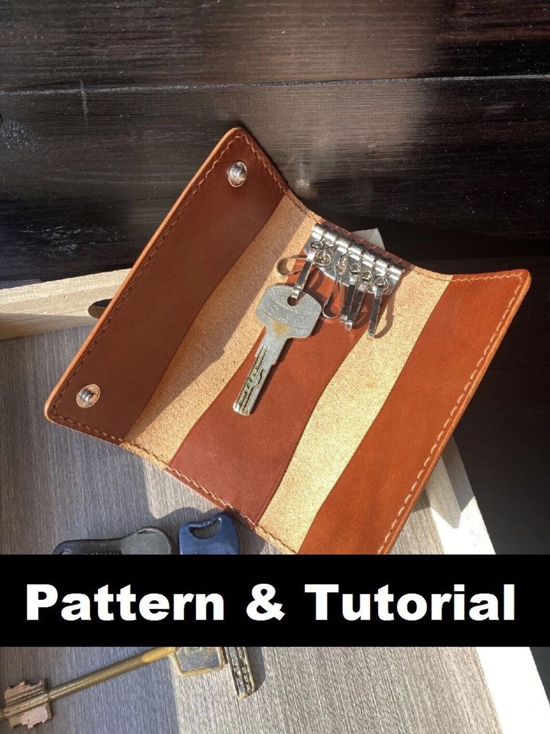 Leather Key Holder Pattern, Cover for Keys, Key Pouch, Crafting Guide ...