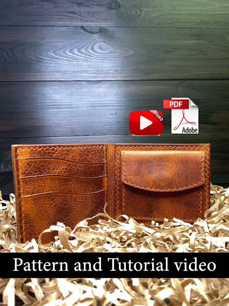 Bifold Wallet PDF Pattern With Video Tutorial, How to Make Wallet, Men ...