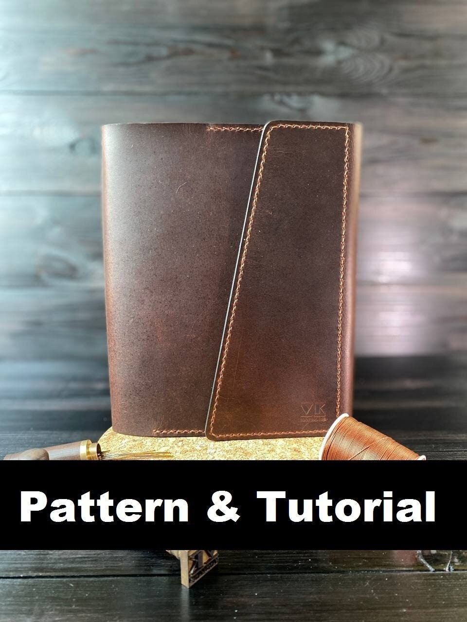 Notebook A5 Leather Cover PDF Pattern, Leather Journal Cover PDF Daily ...