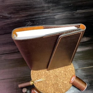 Notebook A5 Leather Cover PDF Pattern, Leather Journal Cover PDF Daily ...