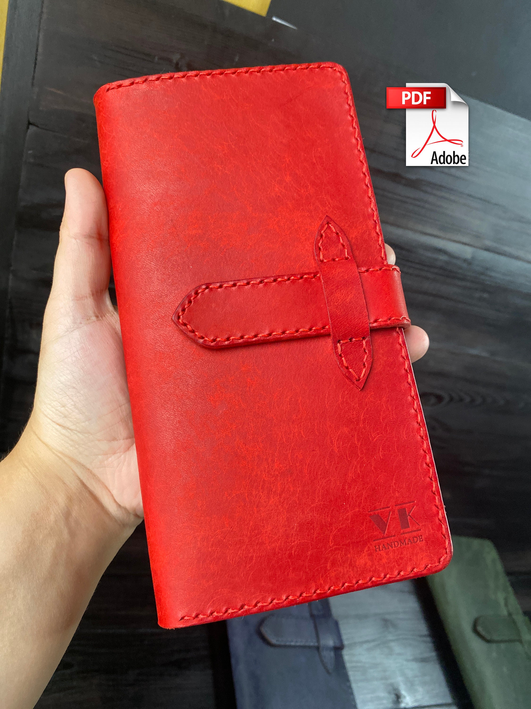 PDF Pattern Download, Long Wallet Pattern, Leather Handbag Pattern ...