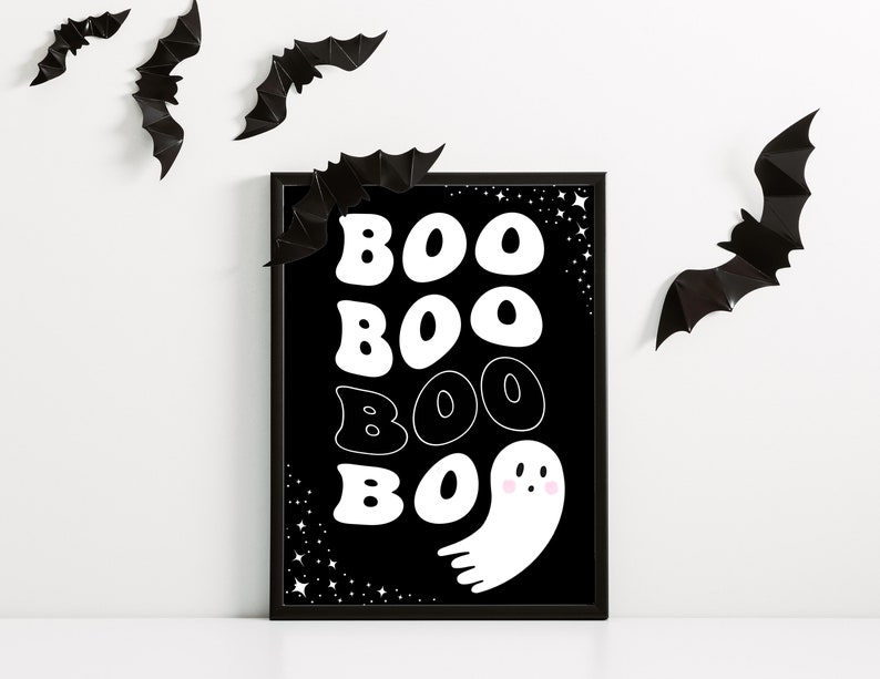 Boo Ghost Halloween Cute Girly Printable. Downloadable Girly Halloween ...