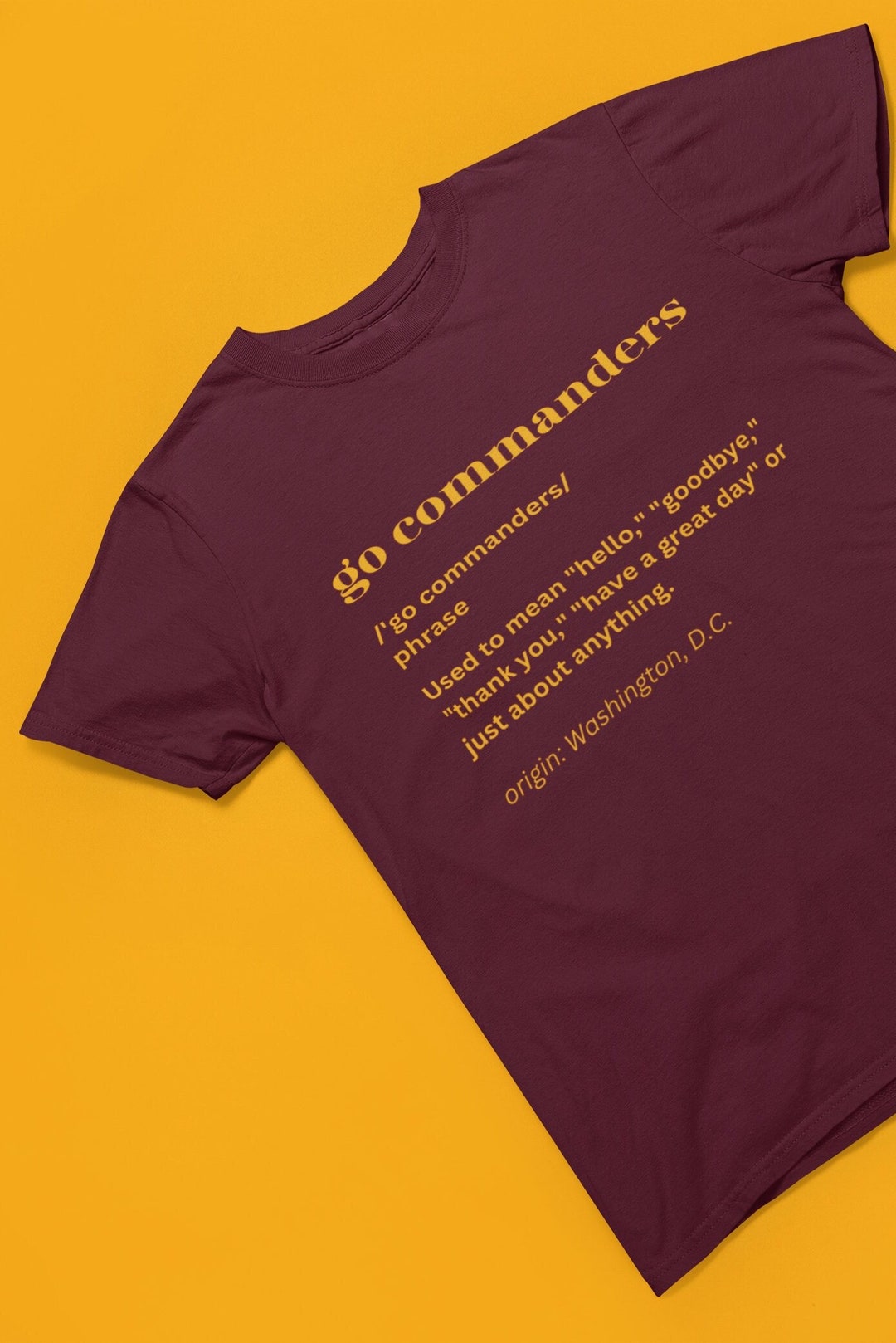 Go Commanders Definition Washington Commanders Unisex Cotton - Etsy
