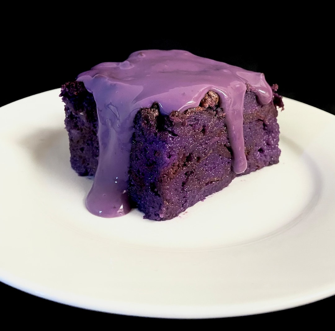 Ube Bread Pudding Brown Sugar Ube Vanilla Sauce Baked French Toast ...
