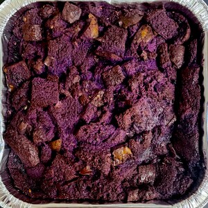 Ube Bread Pudding Brown Sugar Ube Vanilla Sauce Baked French Toast ...