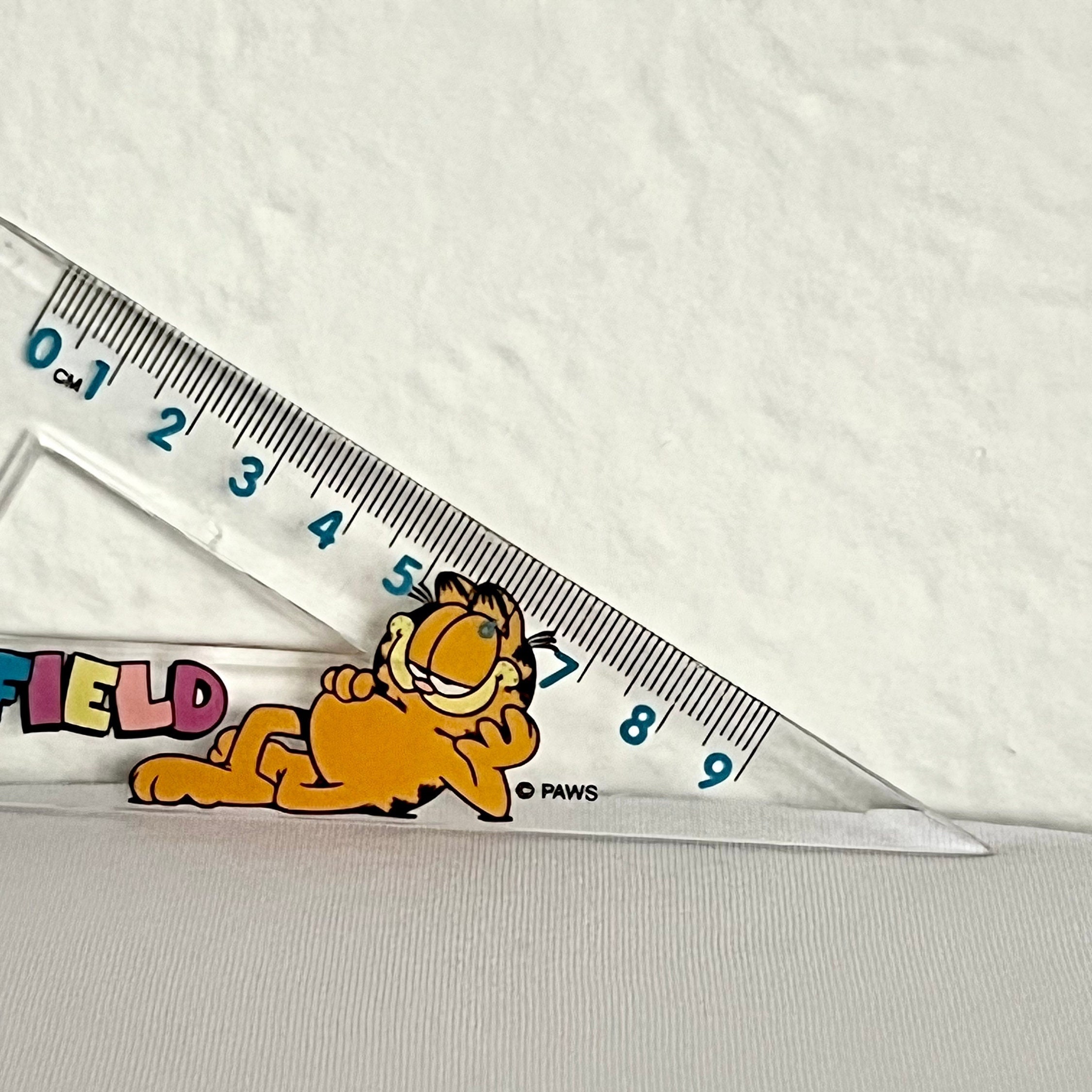 Garfield Ruler Set 1990 Triangle Ruler Paws/garfield Gift/measuring ...