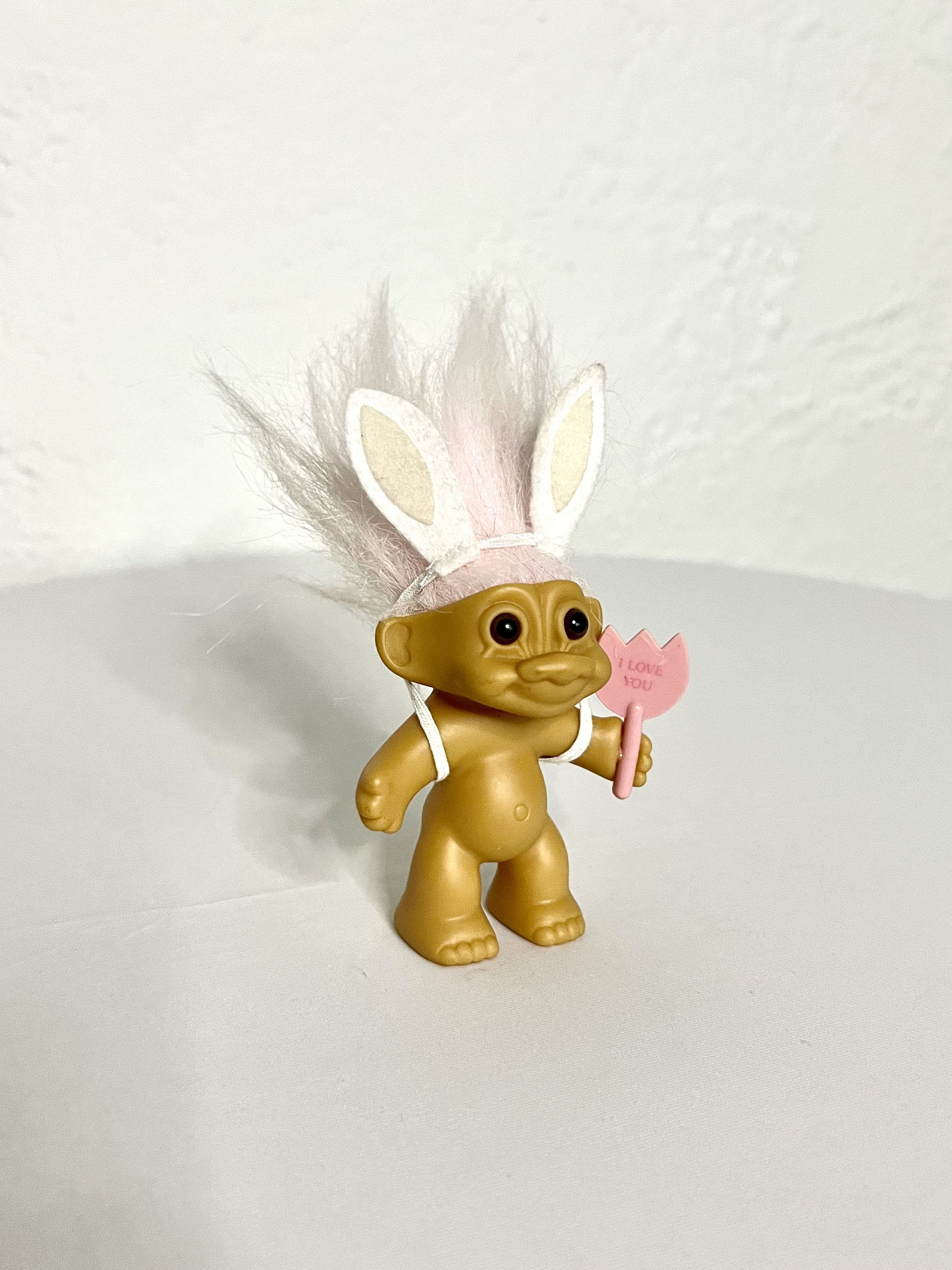 Troll Valentine Easter Bunny Girl Costumes With Light Pink Troll Hair ...