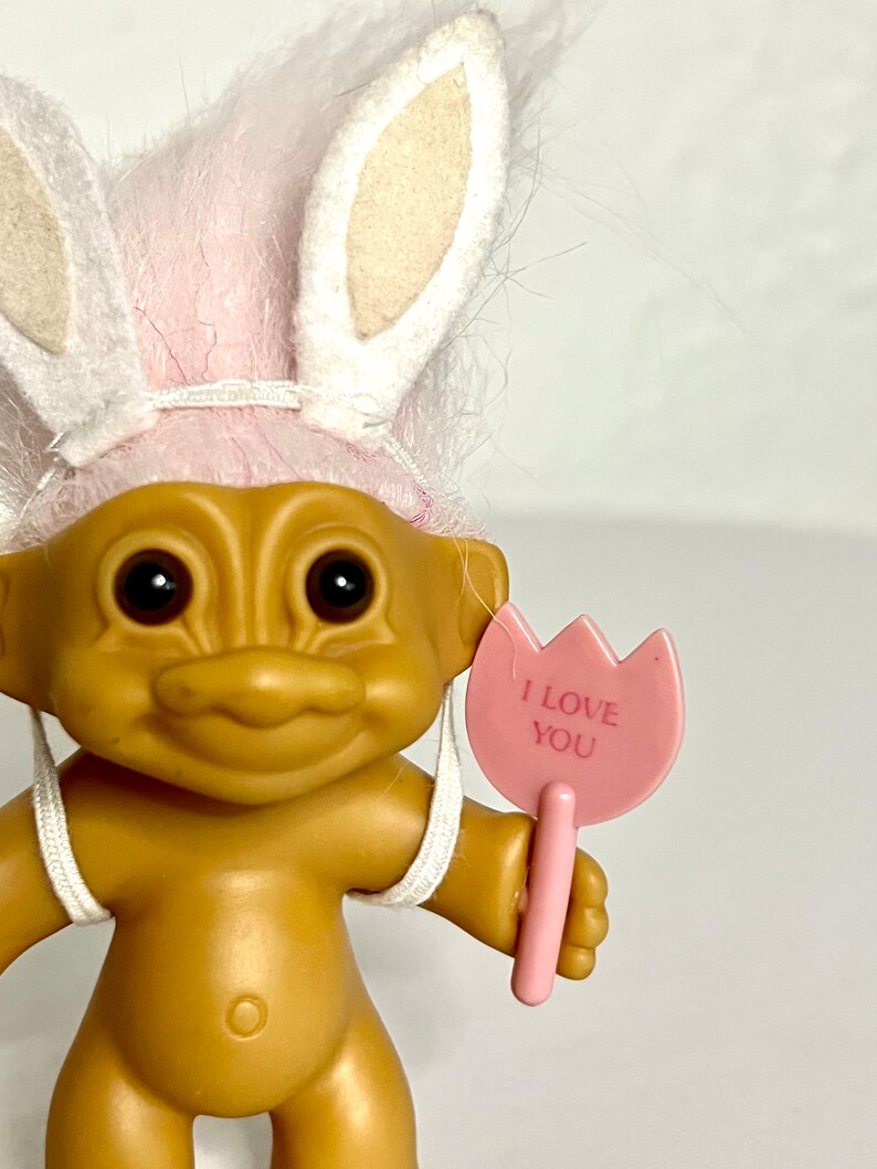 Troll Valentine Easter Bunny Girl Costumes With Light Pink Troll Hair ...