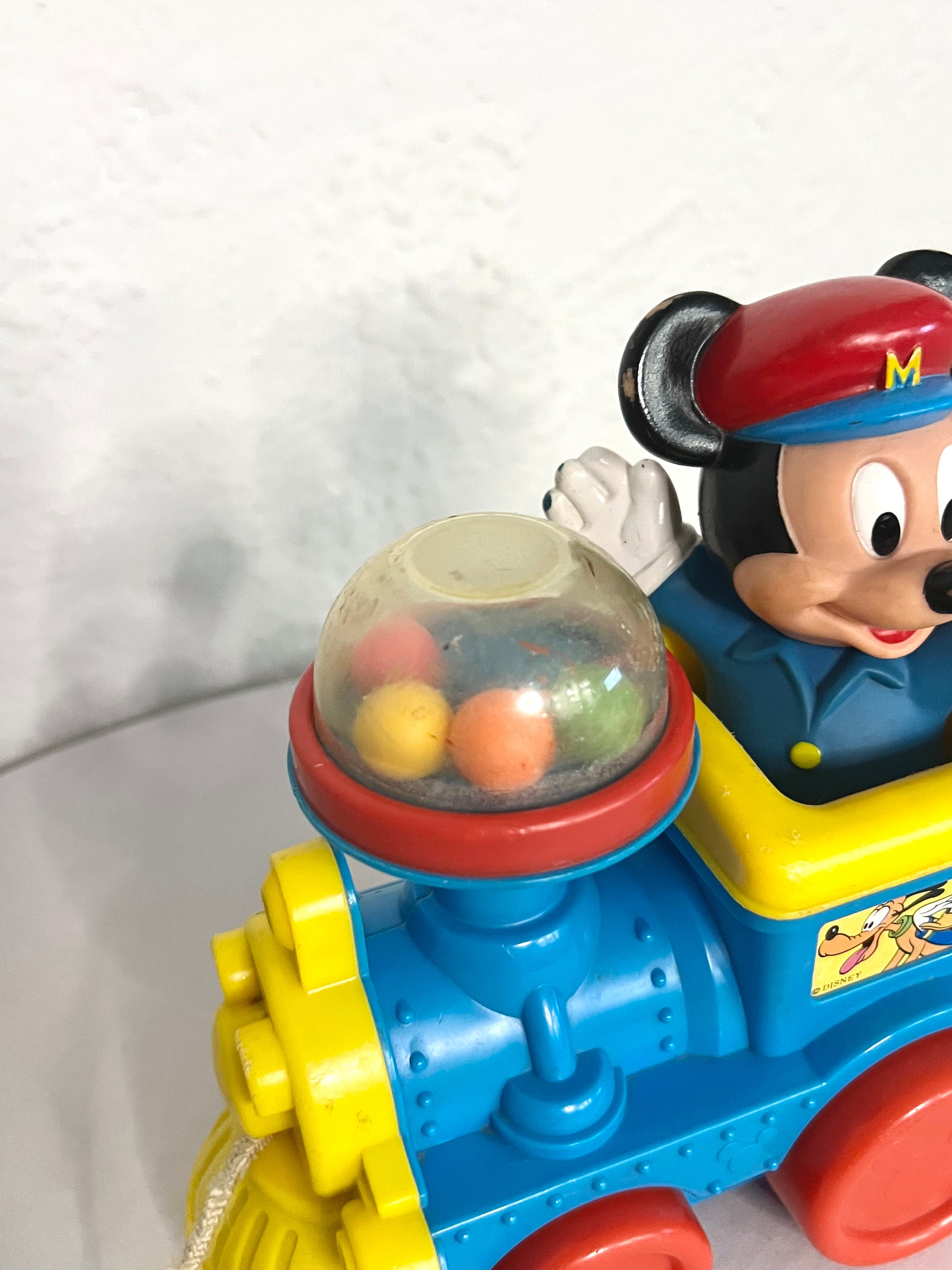 Mickey Mouse Corn Popper Toy Push Pull Toy Vintage Walt Disney Mickey ...