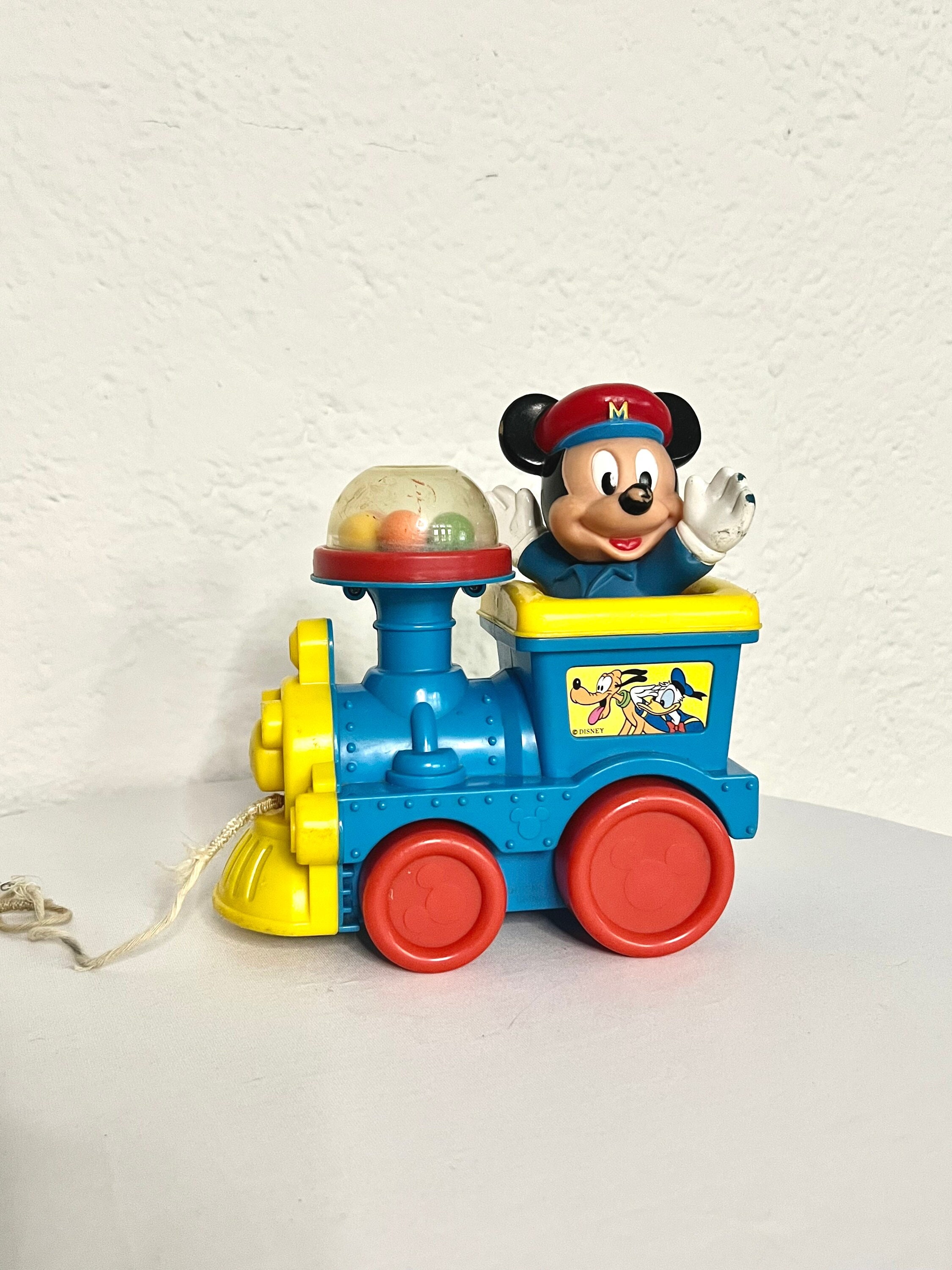 Mickey Mouse Corn Popper Toy Push Pull Toy Vintage Walt Disney Mickey ...