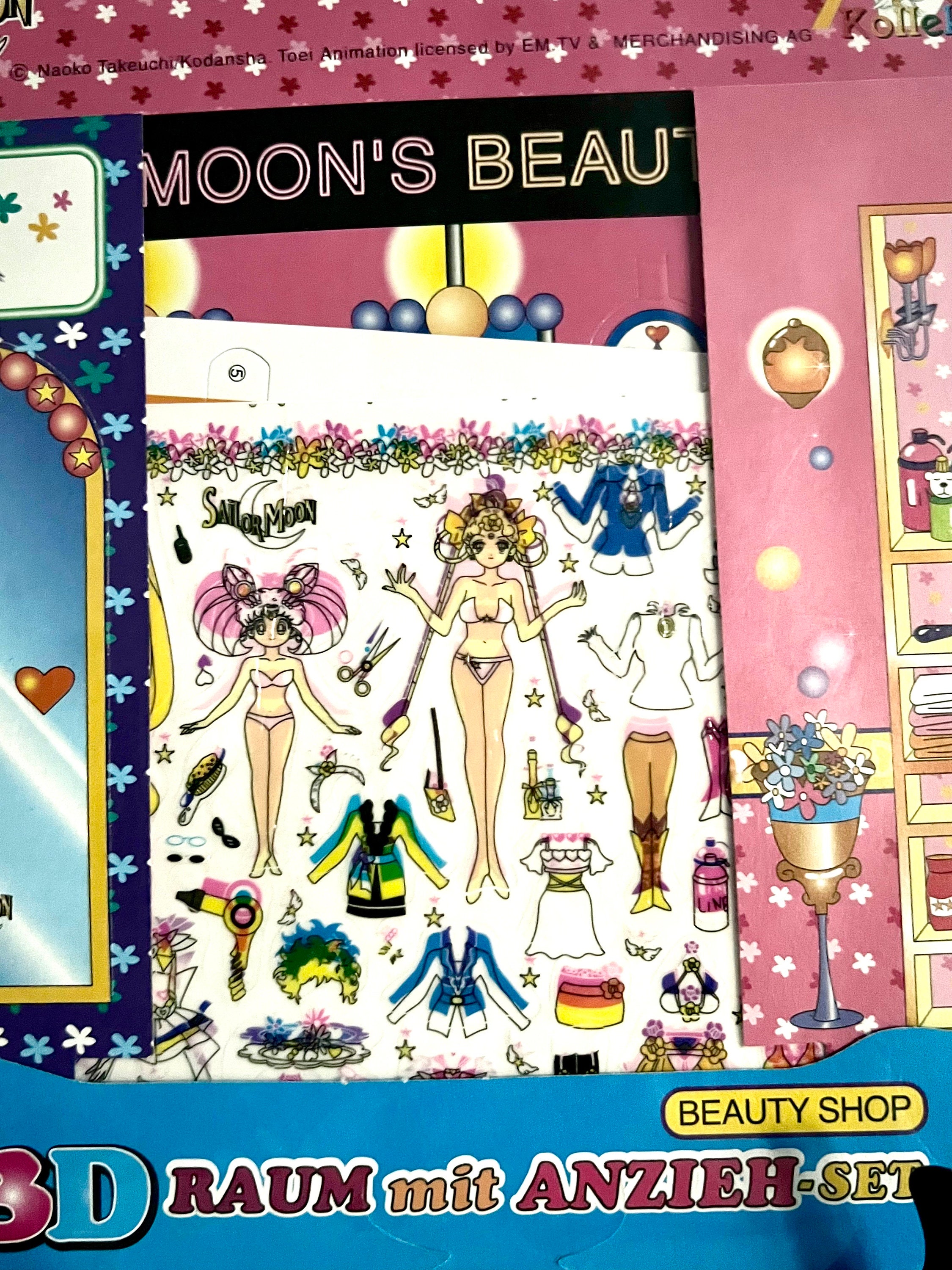 Sailor Moon Stickers Chibi Moon Beauty Shop Playset Stickers Made in ...