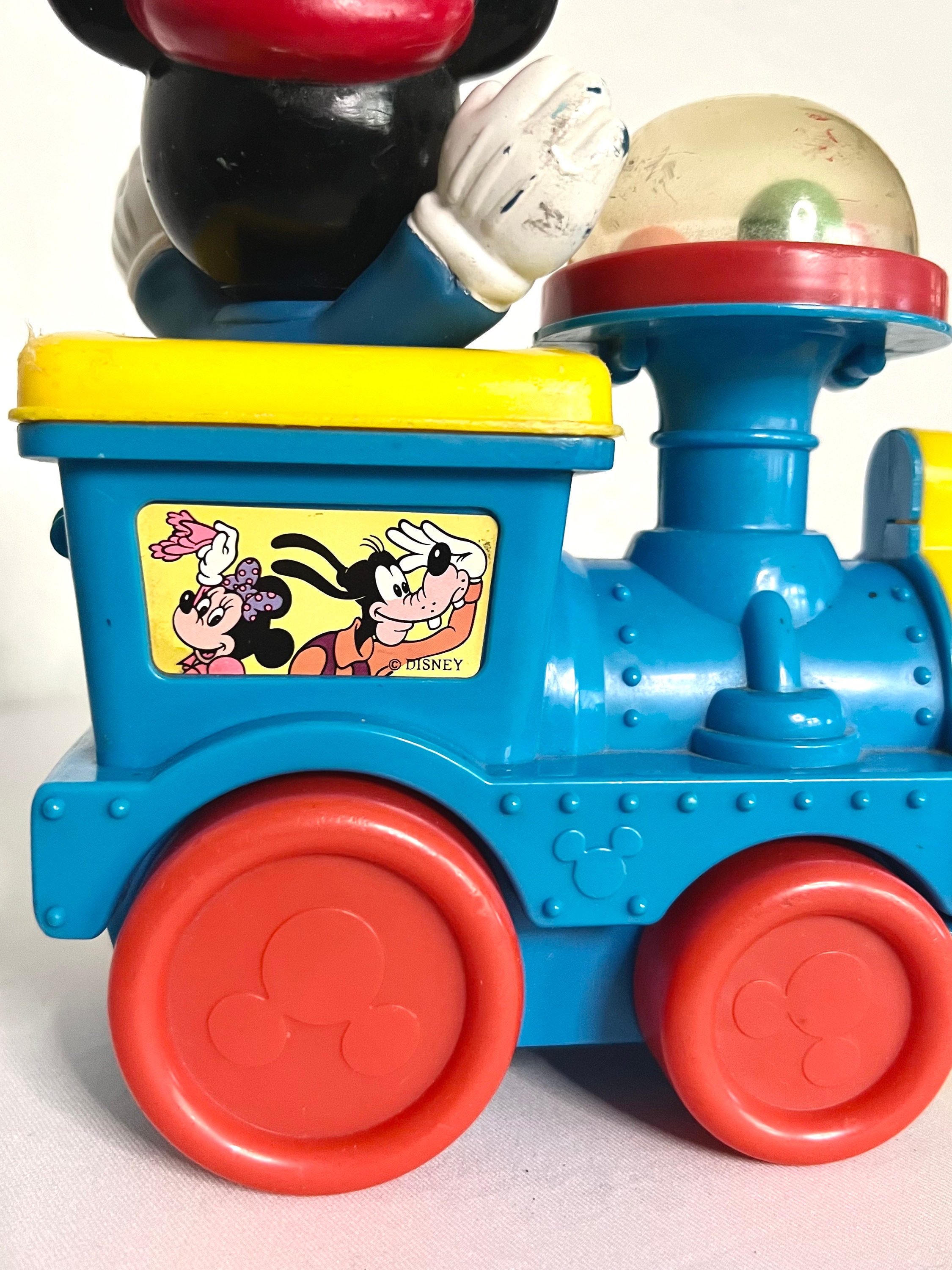 Mickey Mouse Corn Popper Toy Push Pull Toy Vintage Walt Disney Mickey ...