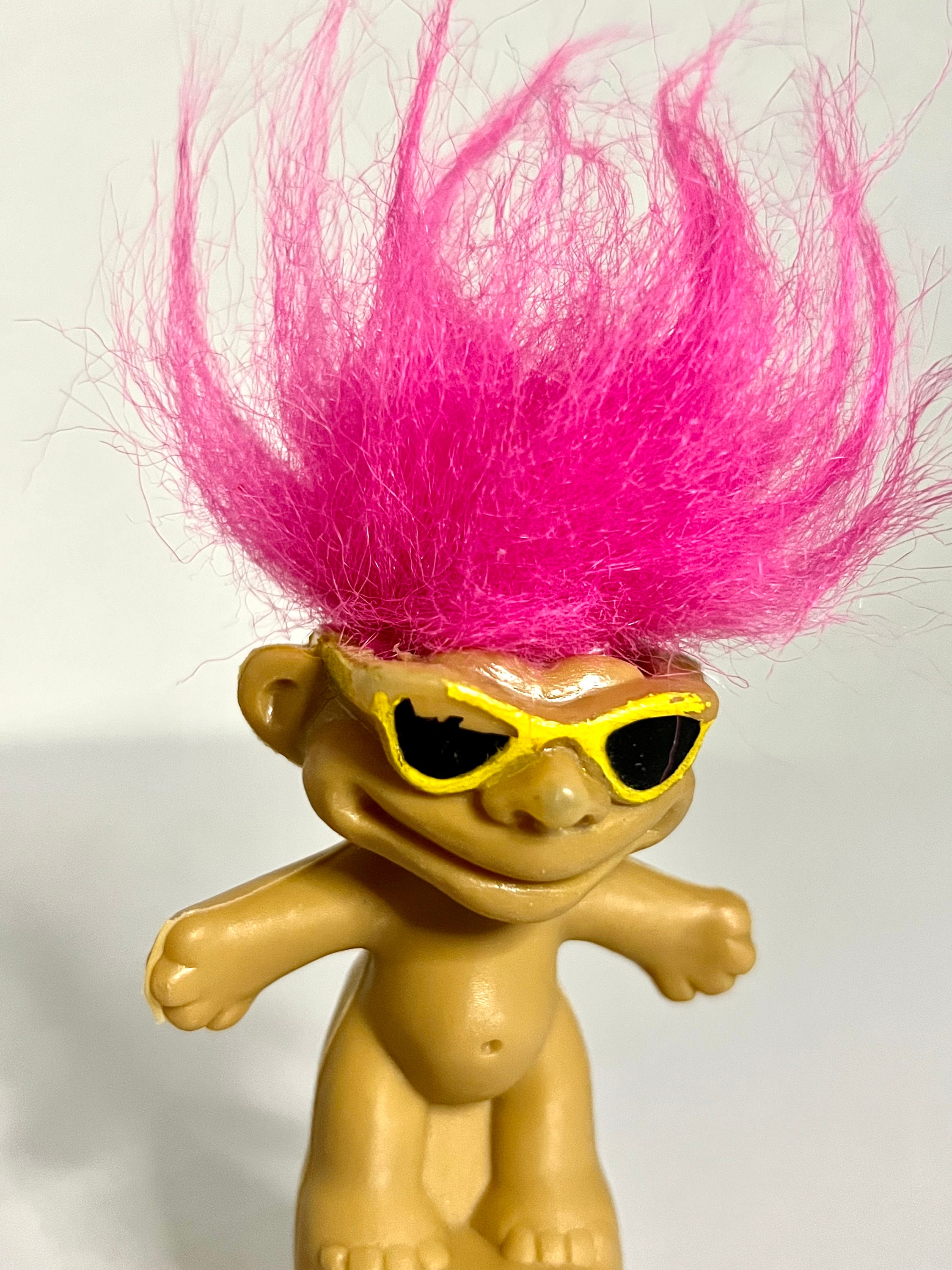 Rare Collectible Troll With Pink Troll Hair and Sun Glasses Wine Bottle ...