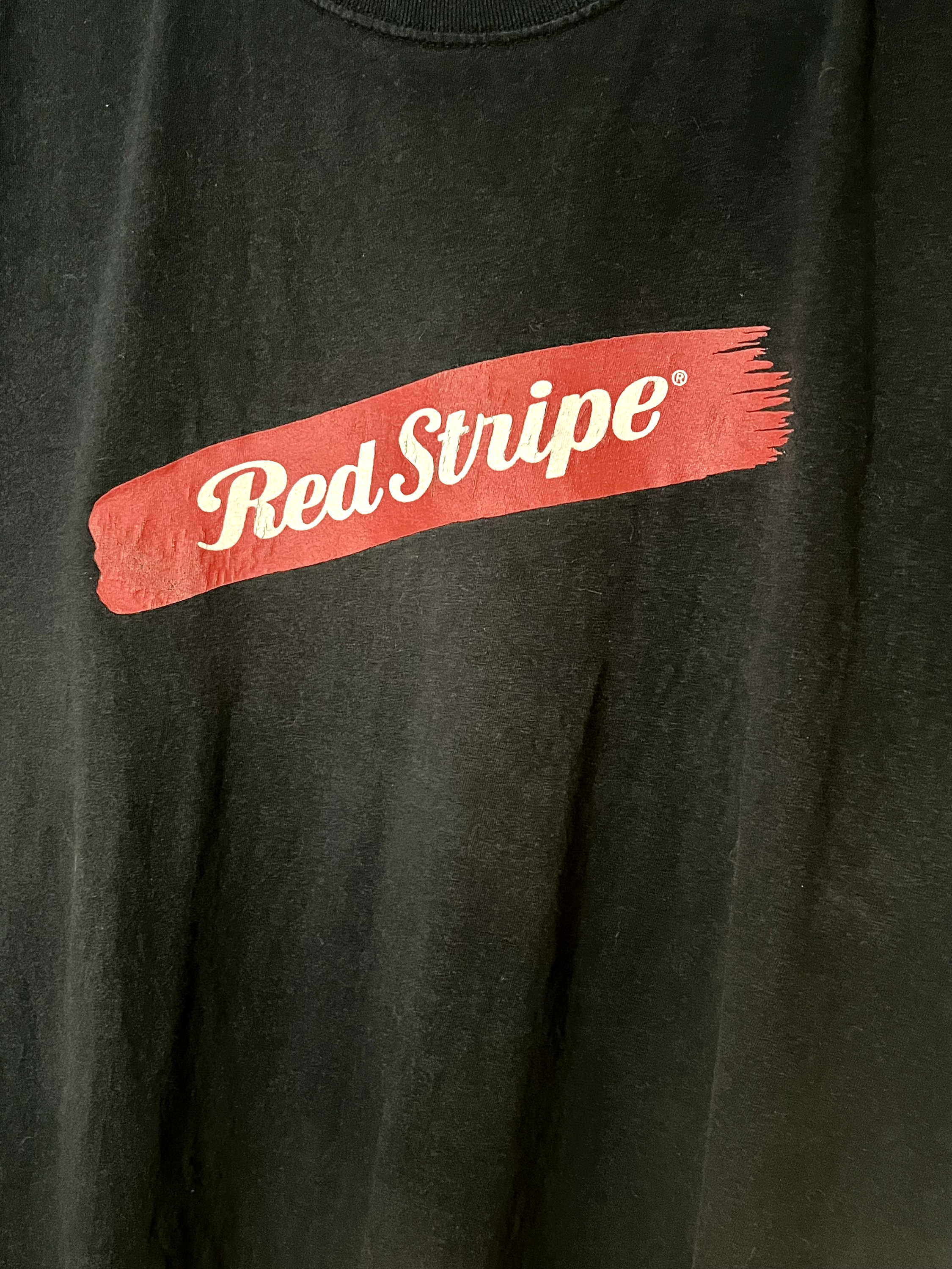 Red Stripe 90s Beer T Shirt in XL by Fruit of the Loom a RARE Piece of ...