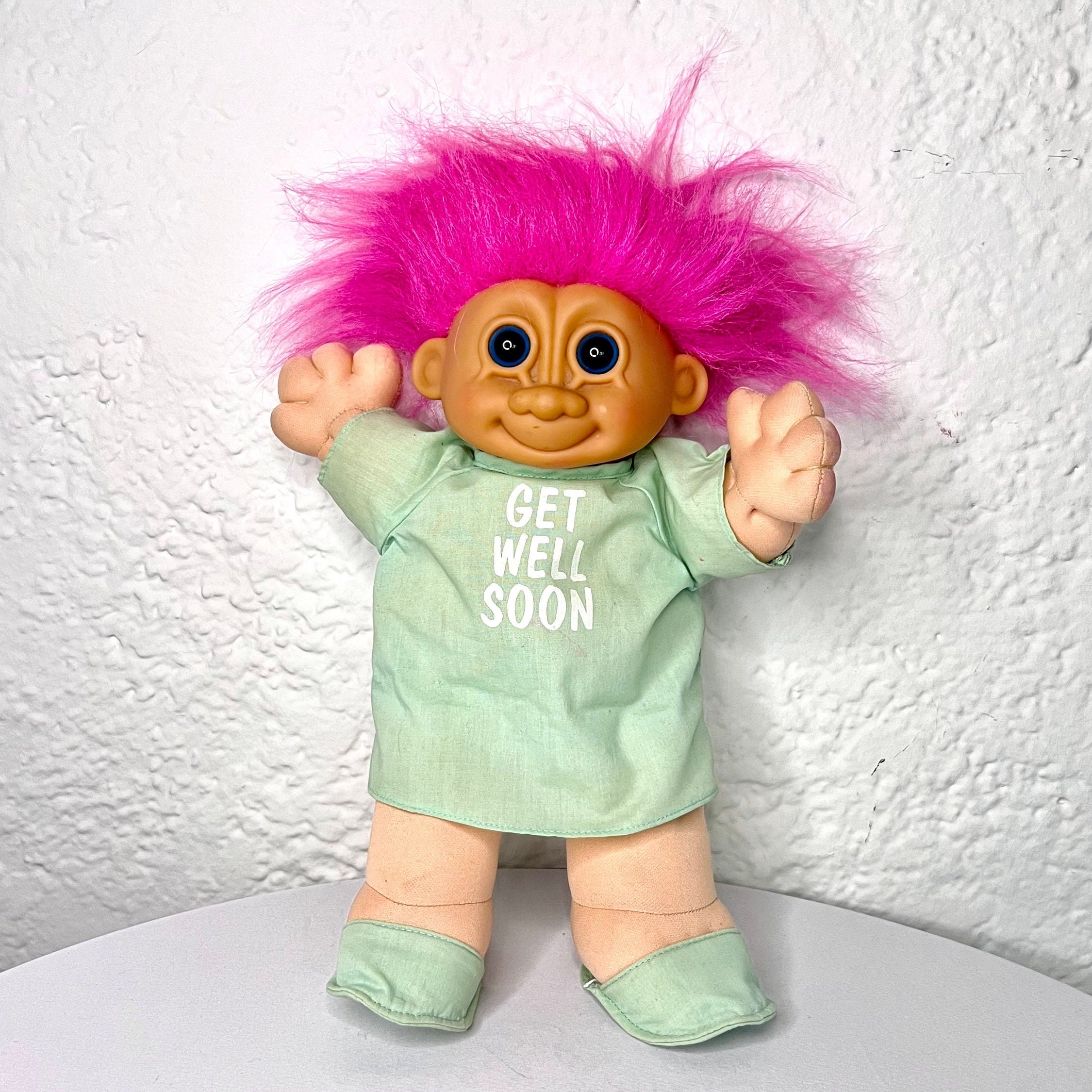 Get Well Soon Gift Troll Kidz Plush Poseable Girl Doll by Russ Berrie ...