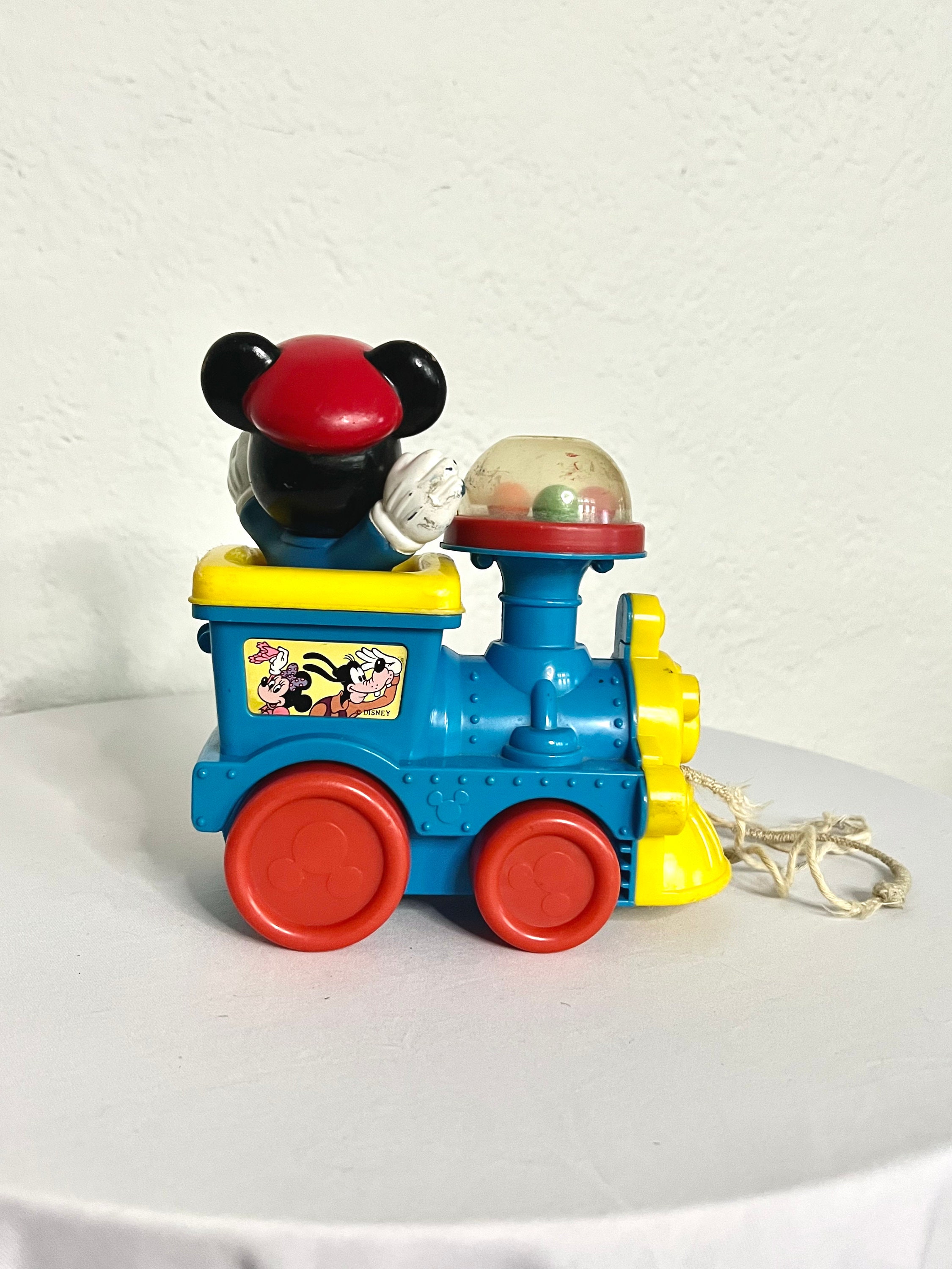 Mickey Mouse Corn Popper Toy Push Pull Toy Vintage Walt Disney Mickey ...
