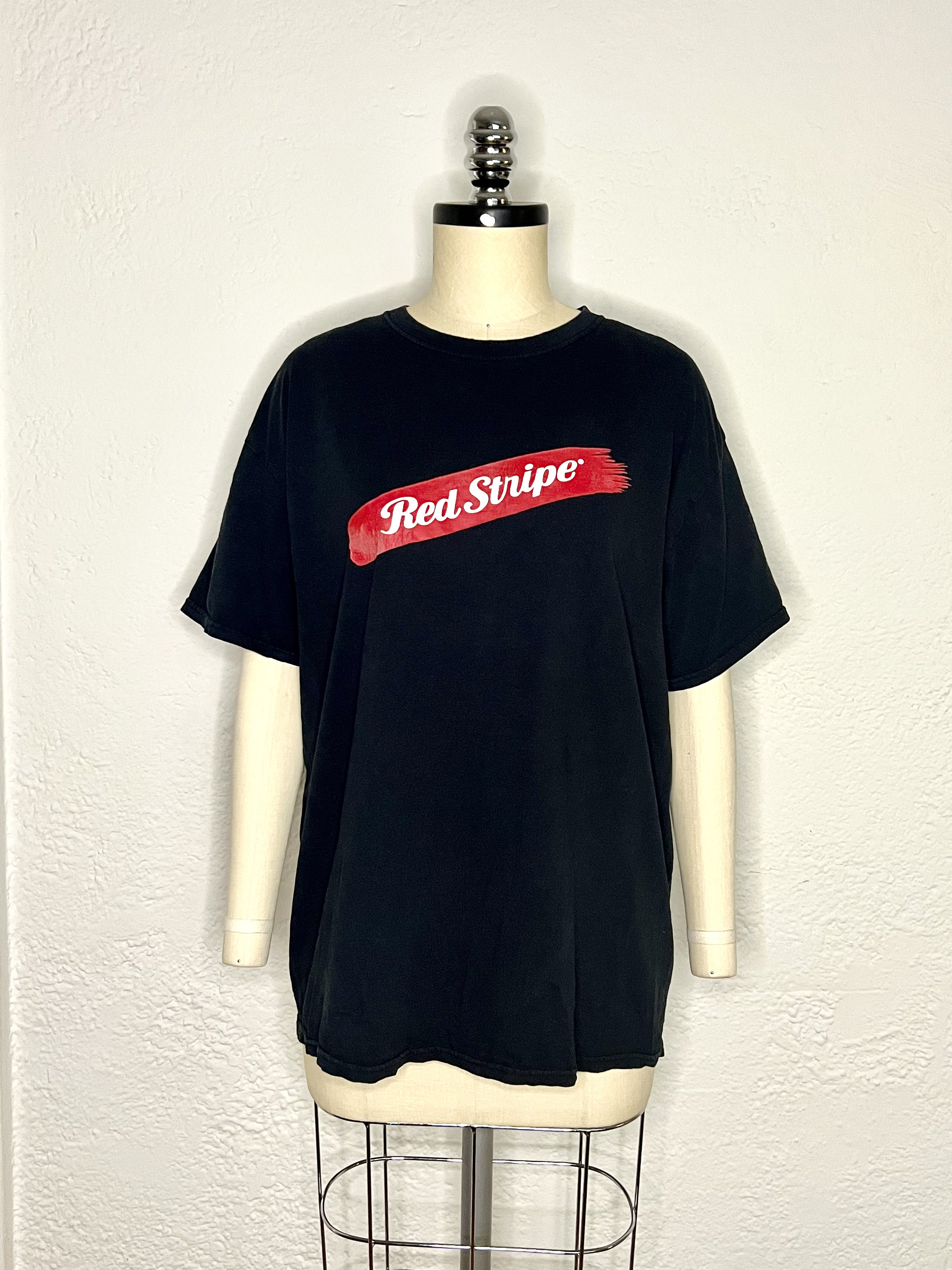 Red Stripe 90s Beer T Shirt in XL by Fruit of the Loom a RARE Piece of ...