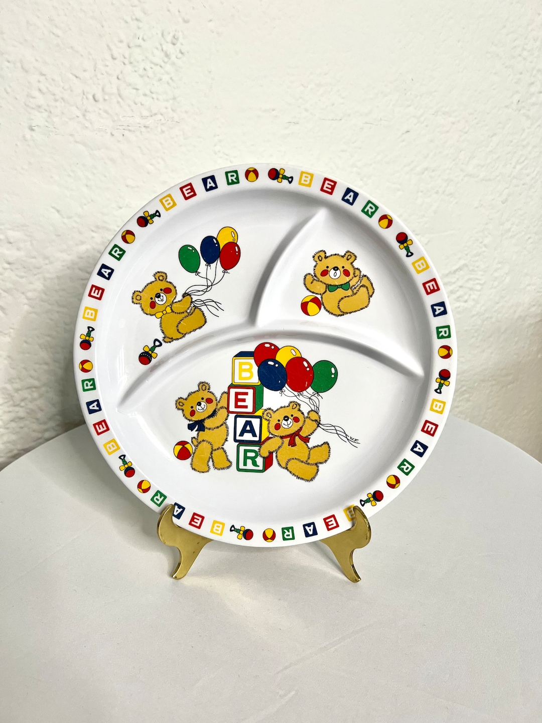 Children's Kids Teddy Bear Family Vintage Melamine Ware Toddler or New ...
