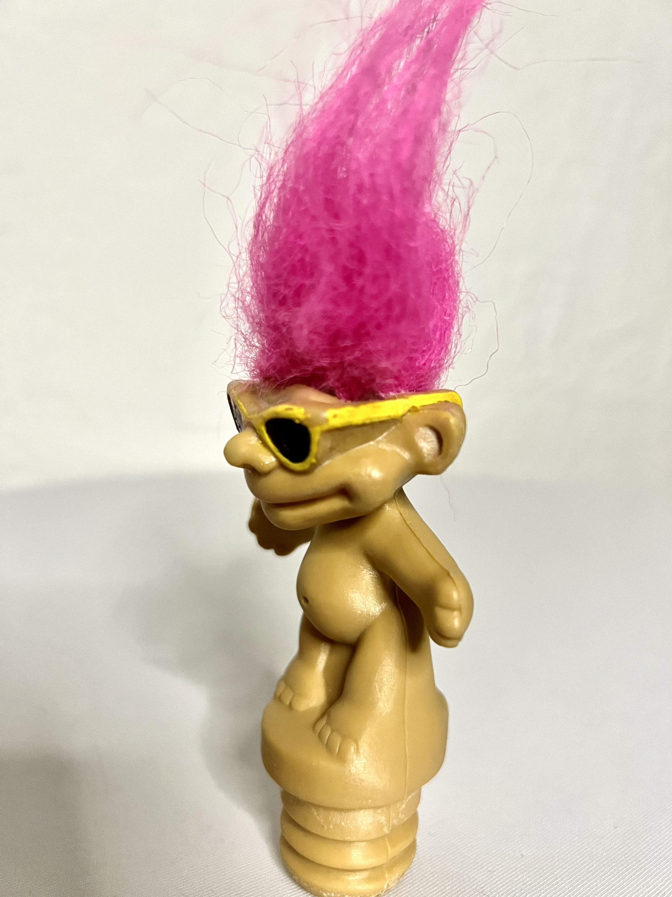 Rare Collectible Troll With Pink Troll Hair and Sun Glasses Wine Bottle ...