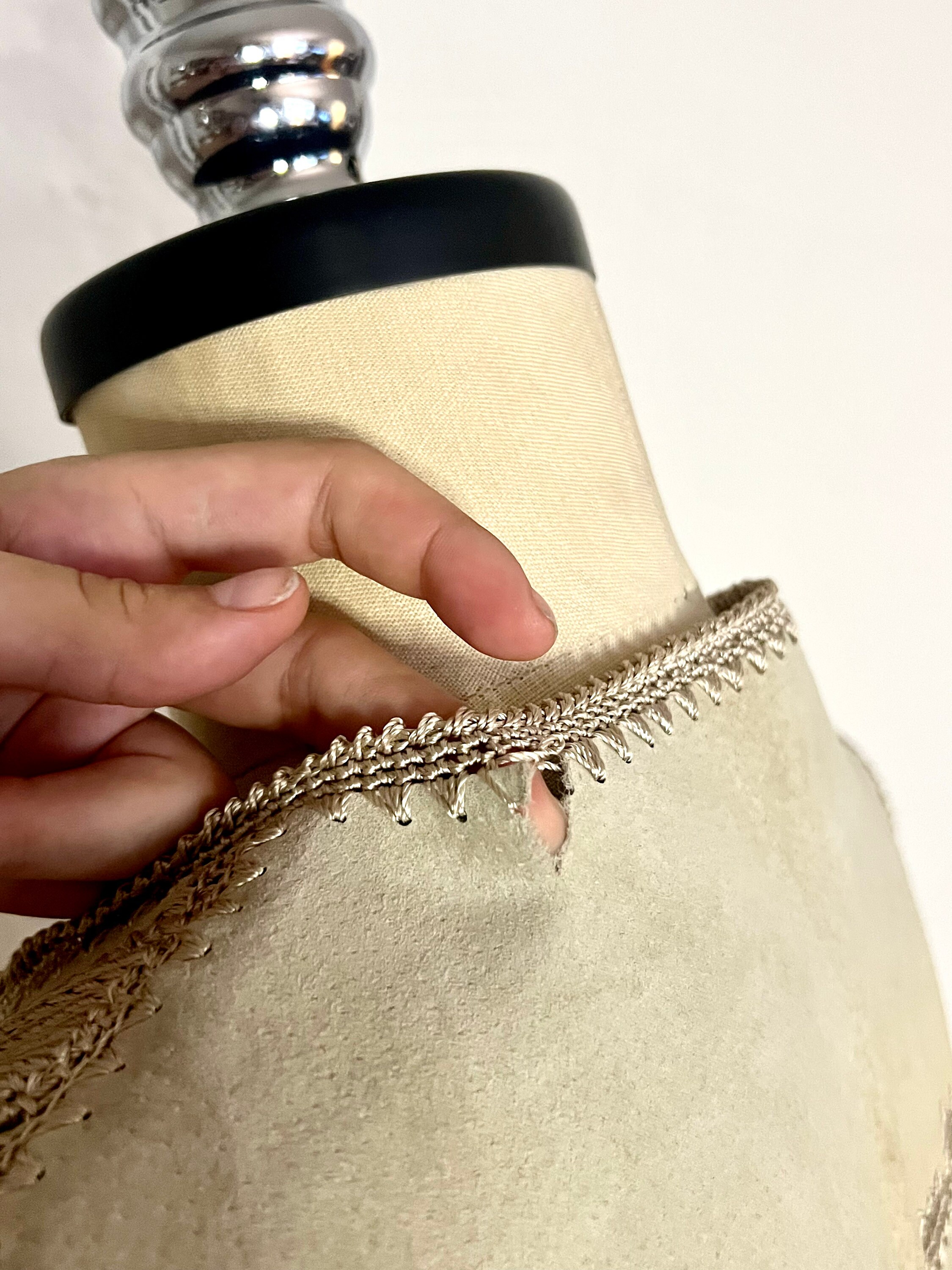 Vintage 90s Leather Suede Light Tan Vest Hand Knit in China SMH With ...