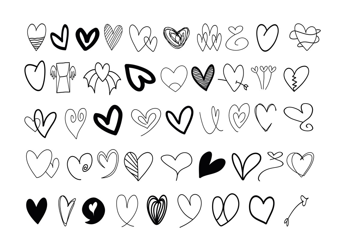 HEART SVG, HEART Clipart, Heart Svg Files for Cricut, Heart Vector - Etsy