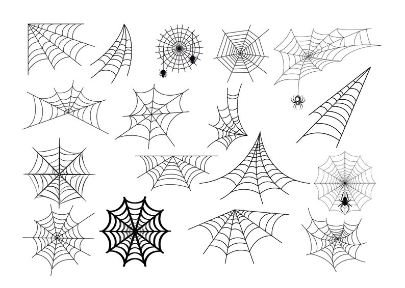 Spider Web SVG Clipart: Halloween Cut Files (digital Download) - Etsy