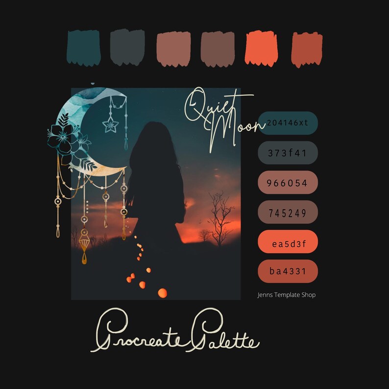 Procreate Palette Swatches Digital Bullet Journal Palette Digital ...